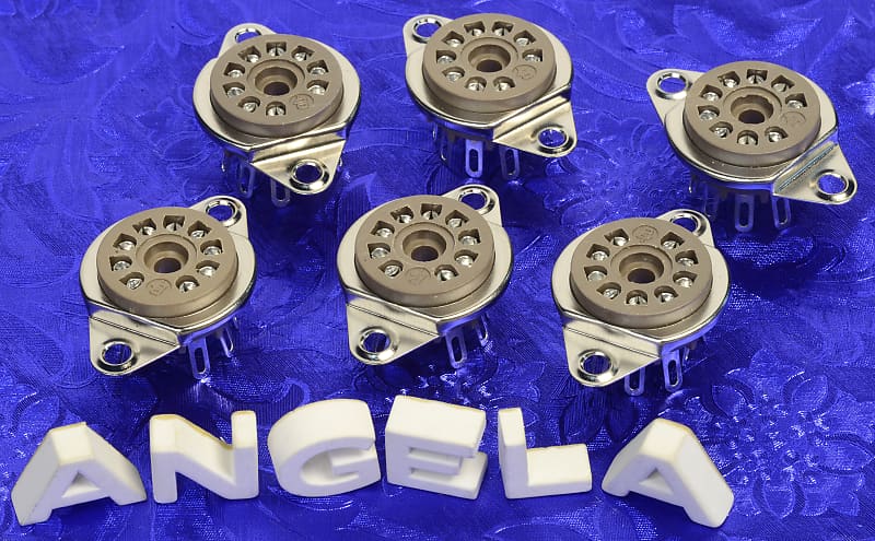 Six Genuine Belton 9 Pin Top Chassis Mount Brown Micalex Tube | Reverb