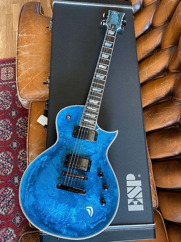 ESP ECLIPSE CUSTOM - BLUE LIQUID METAL | Reverb