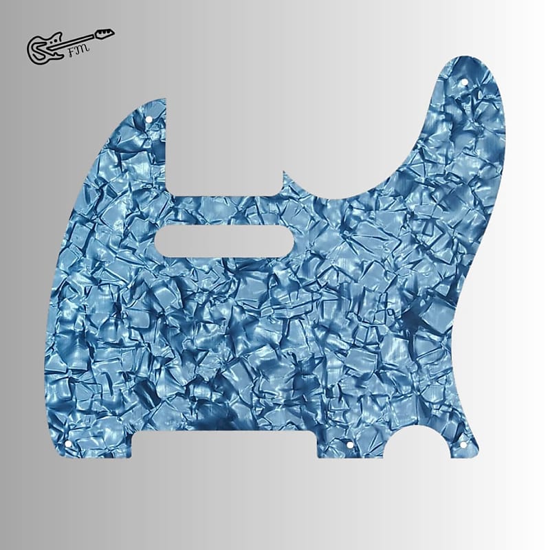 Grey Pearl Telecaster Pickguard-Grey/Blue Pearl | Reverb