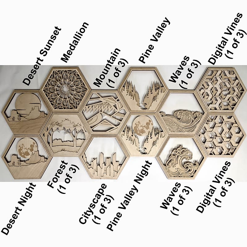 Acoust-Hex - Wood Hexagon Sound Diffuser Acoustic Wall Panel | Reverb