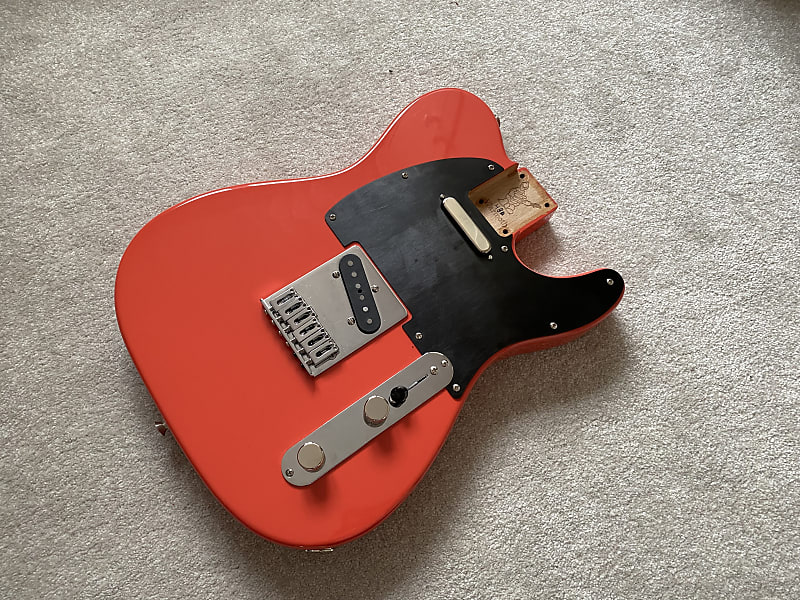Warmoth Telecaster loaded body Fiesta Red | Reverb