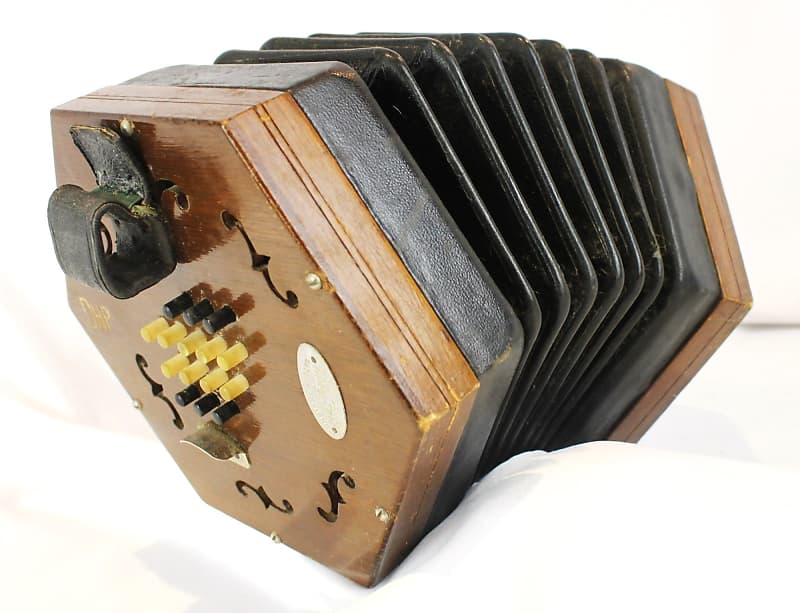 6461 - Walnut Wheatstone Mayfair English Concertina 30 Button | Reverb