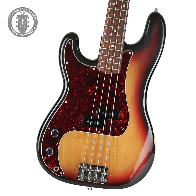 1974 Fender Precision Bass Left Handed Sunburst | Reverb Australia