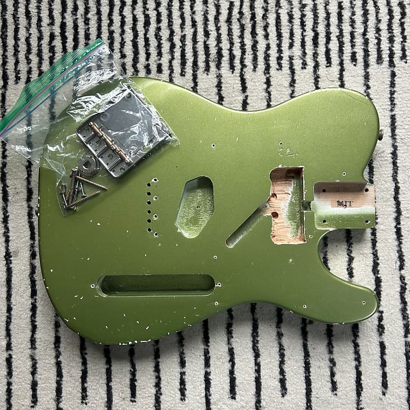 MJT Telecaster Body - Metallic Green - P90 route, bundle with | Reverb