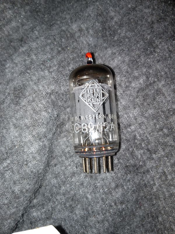 1 Rare medical red tip Telefunken smooth plate 12au7 tube | Reverb