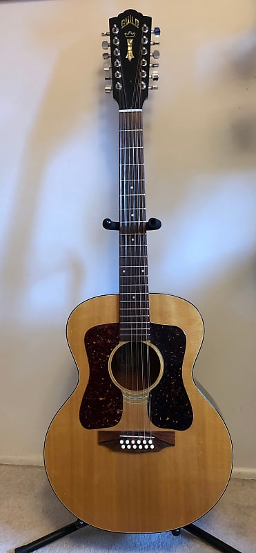 Guild F112 left handed twelve string guitar 1981 - Natural | Reverb