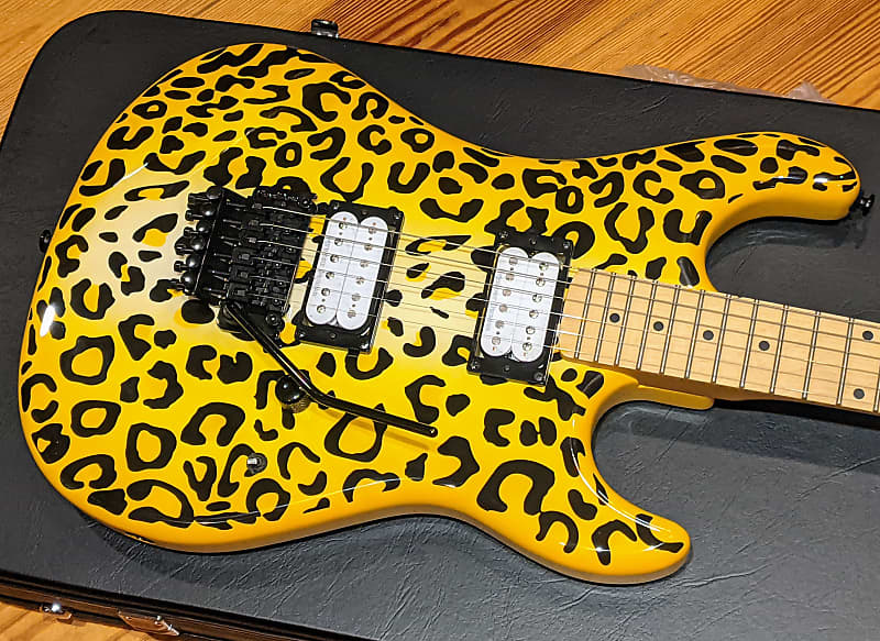 Kramer 2015 Pacer Satchel Yellow Leopard MIK Steel Panther | Reverb