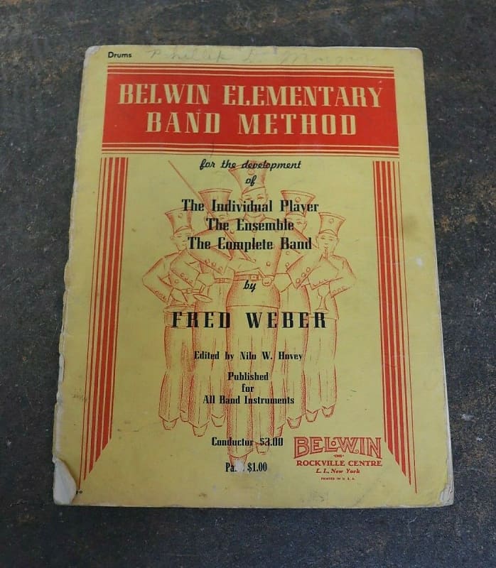 "Belwin Elementary Band Method" Drum Book by Fred Weber | Reverb
