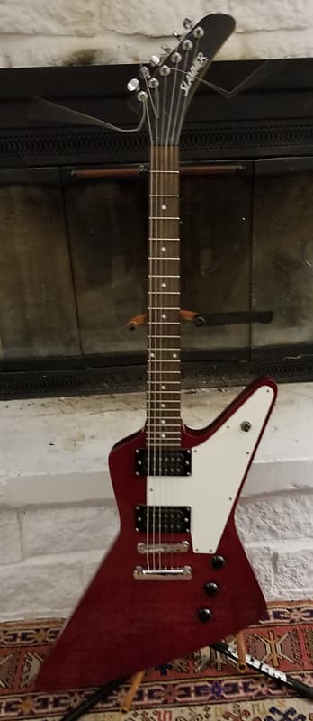 Hamer Slammer XP1 Explorer 1999 MIK - Transparent Wine Red | Reverb