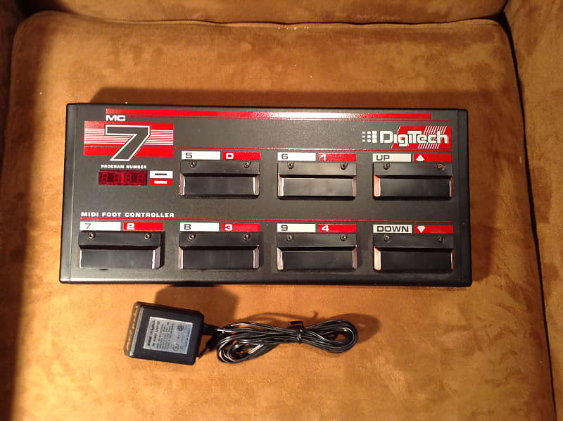 Digitech MC7 MIDI Foot Controller - Black w/red & silver | Reverb