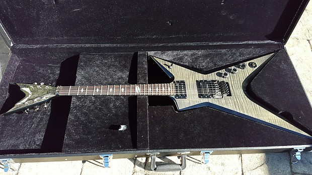 Dean Custom Run #7 Stealth Trans Black Flametop | Reverb