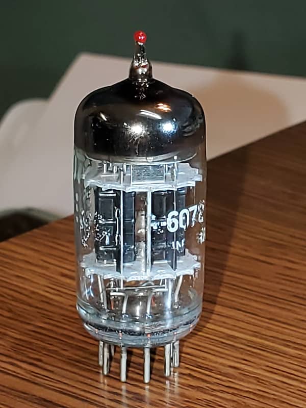 JG-6072/12AY7 GE 1959 Red Tip/3 mica/low noise/black plate | Reverb