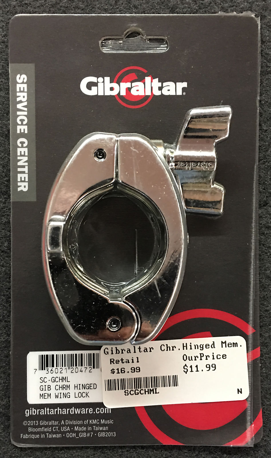 Gibraltar SC-GCHML Chrome Series Hinged Memory Wing Lock | Reverb