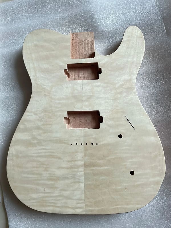 Unfinished Mahogany Guitar HH Telecaster Tele Style Body with | Reverb