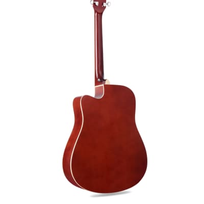 41 Inches Acoustic Cutaway Guitar Beginner Package - cherry | Reverb