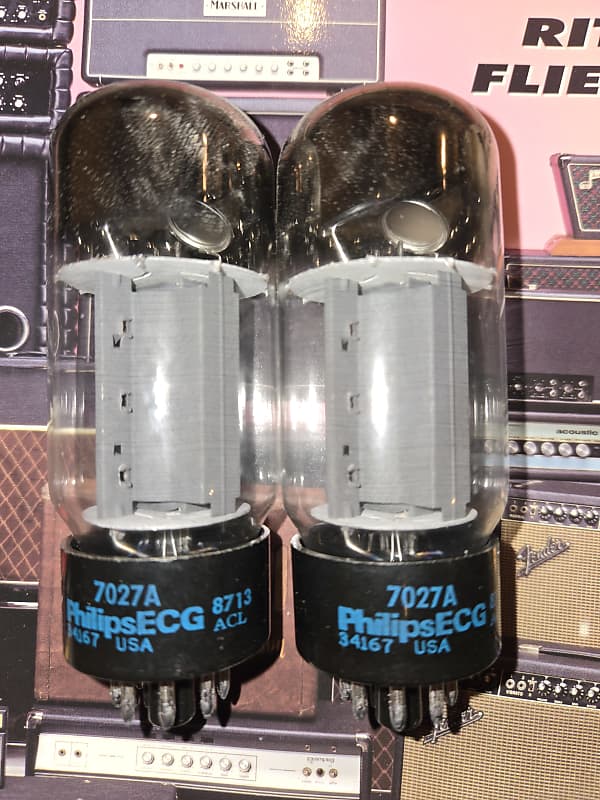 Jan Phillips Matched Pair Tubes 7027A Mid 80's | Reverb