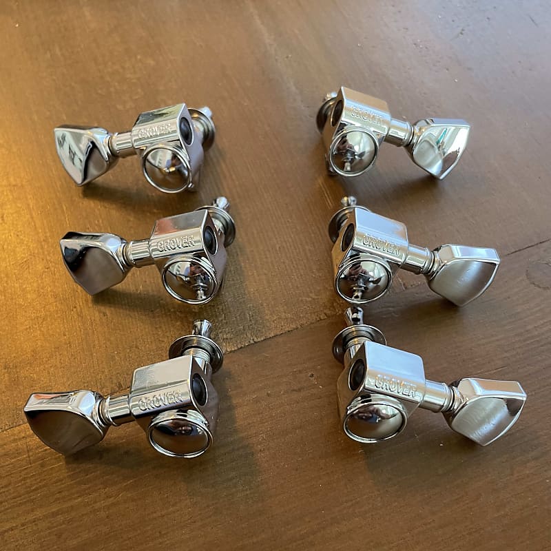 Grover 3+3 Keystone Tuning Machines Chrome - Off Gibson LP | Reverb