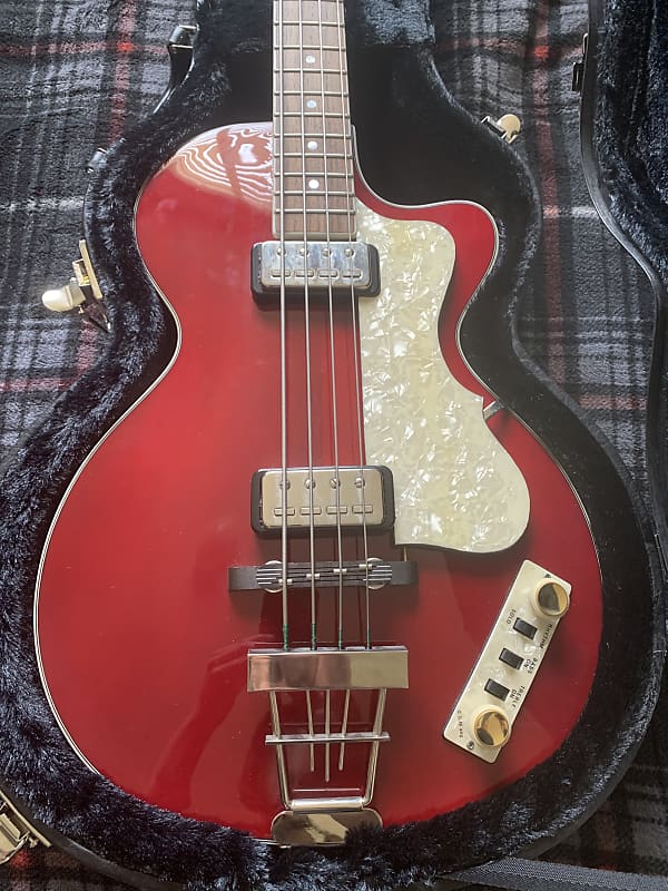 Hofner Club Bass Translucent red | Reverb UK