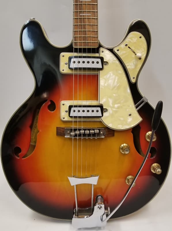 Aria 1966 Diamond 1202T Thinline Hollowbody Electric Guitar, | Reverb