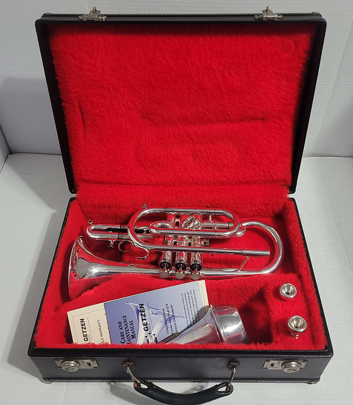 Getzen Capri Series Bb Cornet Silver plated Shepherd's Crook | Reverb