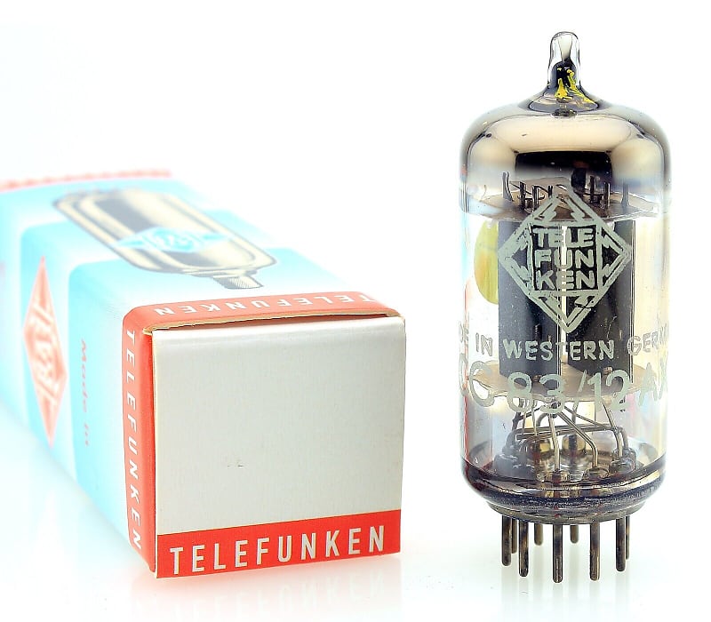 1963 TELEFUNKEN ECC83 12AX7 SMOOTH PLATE VACUUM TUBE - | Reverb
