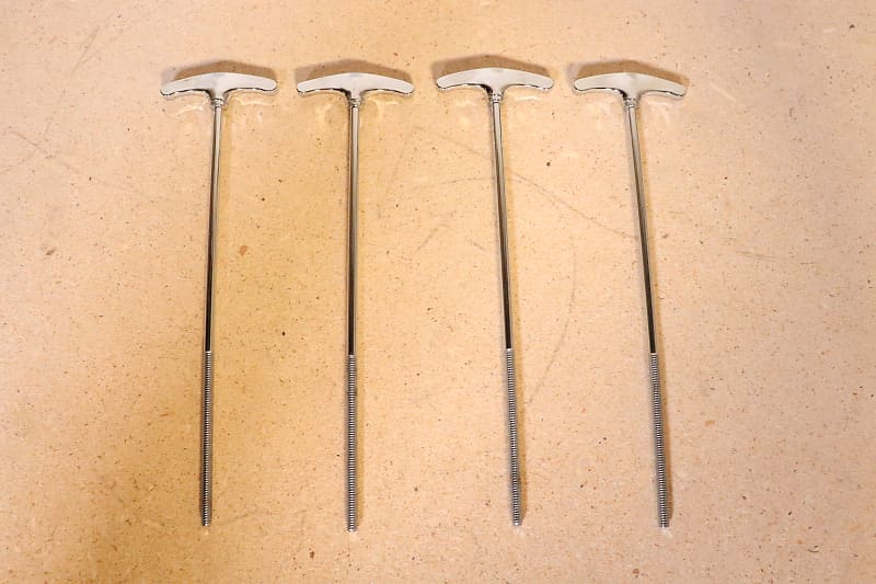 Ludwig 7-1/2" Chrome T Rods 4pk Vintage 1970's | Reverb