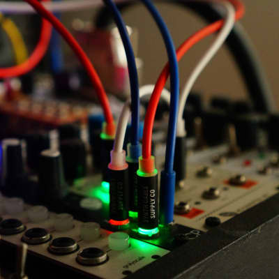 Super-Slim LED CV Patch Cables - 90cm / Blue | Reverb