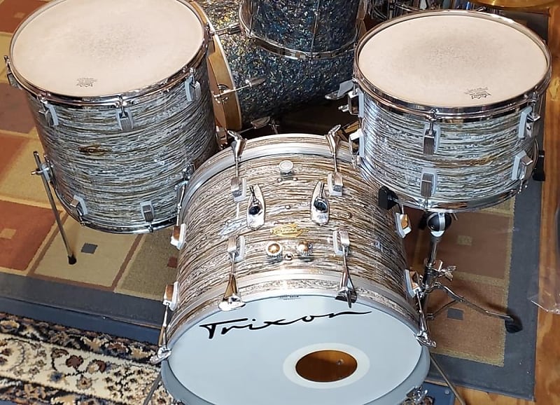 Trixon Luxus 3pc Drum Set 1950’s - Oyster Pearl | Reverb