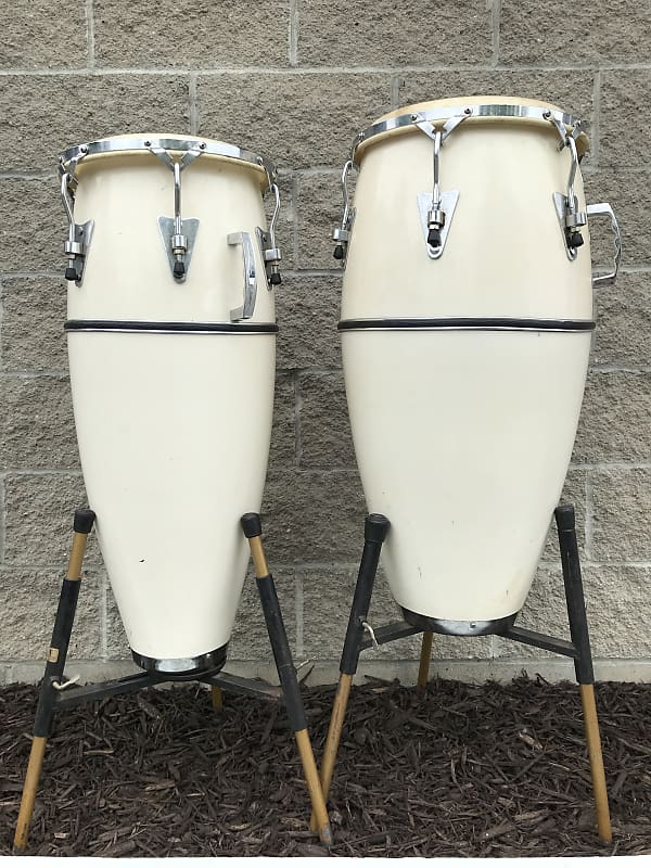 Latin Percussion Fiberglass Congas With Stands | Reverb
