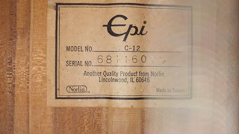 Epiphone Norlin EPI Model C-12 Classical Guitar 1970's with Epiphone Norlin EPI Model C-12 Classical Guitar 1970's with