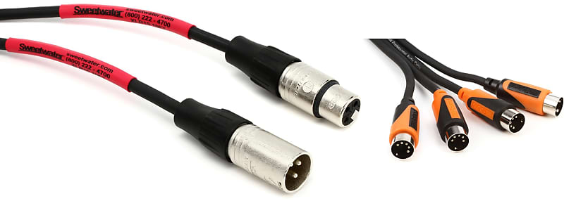 Roland RMIDI-B10-DUAL Black Series Dual MIDI Cable - 10 foot | Reverb