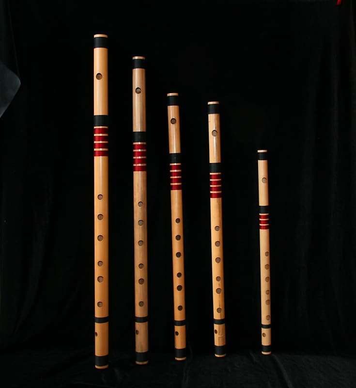 Professional Bansuri, 440hz tuned, thick Assam bamboo - All | Reverb