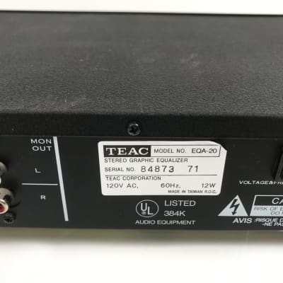 Teac Stereo 10 Band Graphic Equalizer —EQA-20 With Spectrum | Reverb