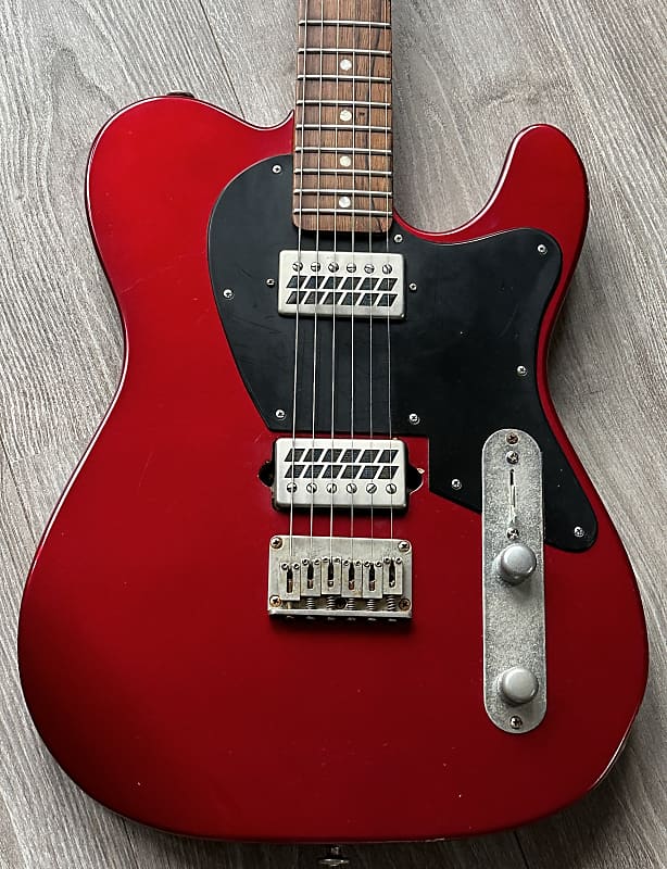 Haar Tele Relic Candy Apple Red with Amber Humbuckers | Reverb