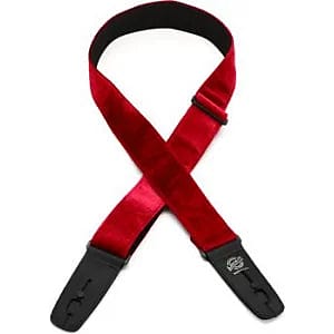 Lock- it Straps - Velvet guitar strap - Red | Reverb