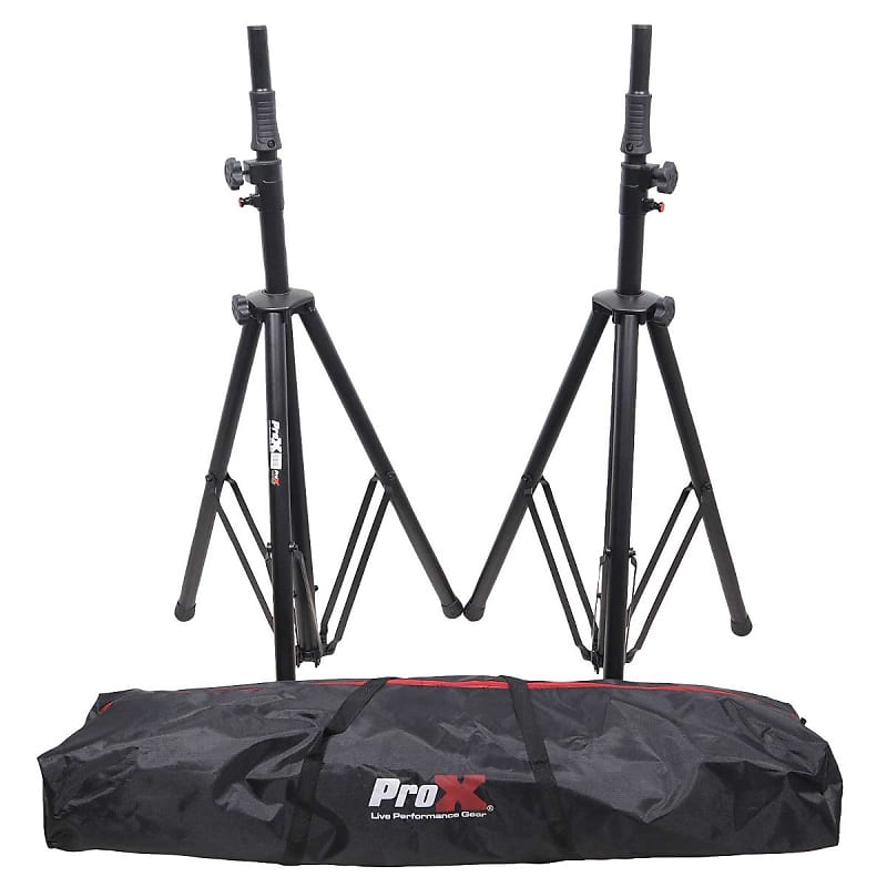 ProX T-SS82P Set of 2 Pro Air Speaker Stands in Black with | Reverb