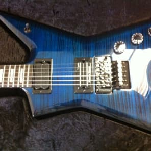 Dean USA Custom Shop Dime Stealth 2011 AAAAA Flame Top Blue & | Reverb