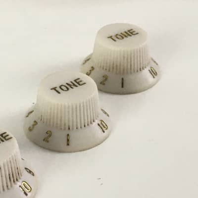 Lefty Relic White Knobs For Fender Stratocaster Aged Electric | Reverb