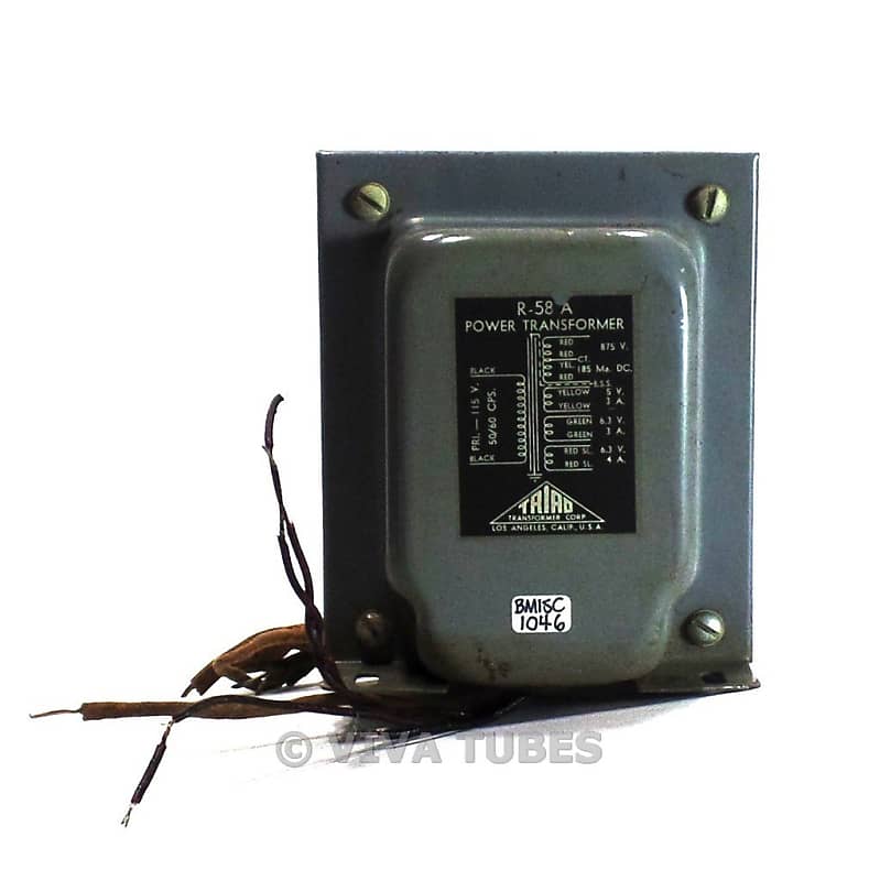 Vintage Triad R-58A Power Transformer 875 VDC 185mA, 5V 3A, | Reverb
