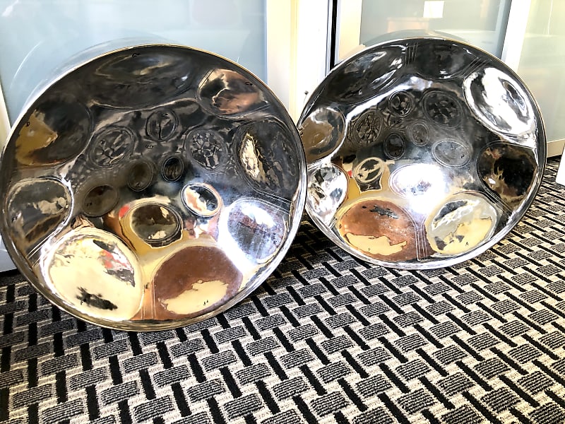 Steel Drums - Panyard Double Seconds Chrome Pans With Stand | Reverb