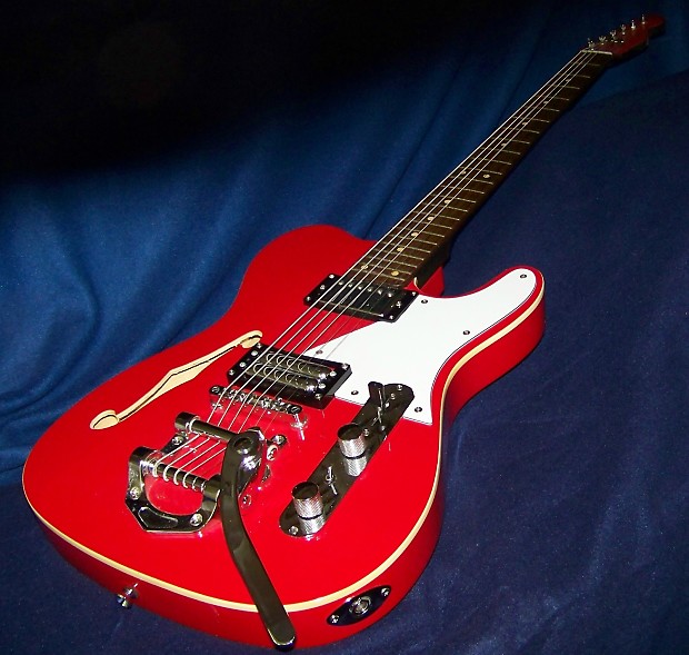 WARMOTH/DIY CUSTOM TELE-STYLE SEMI-HOLLOW ELECTRIC BARITONE | Reverb