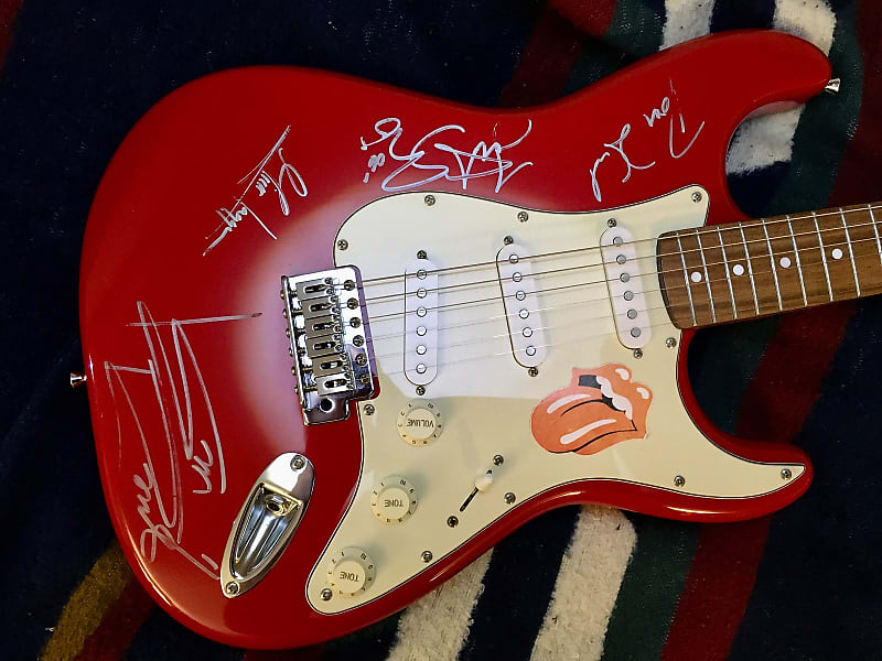 The Rolling Stones Signed Autographed Fender Starcaster | Reverb