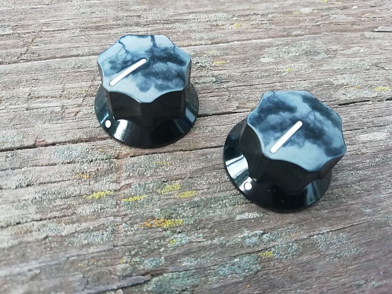 2 Fender Jaguar Mustang Jazzbass Knobs Bakelite Cosmo | Reverb