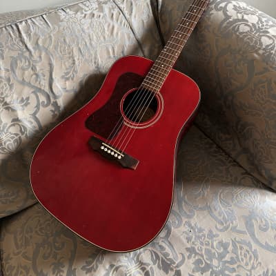 Guild D25 1980s Left Handed- Cherry | Reverb