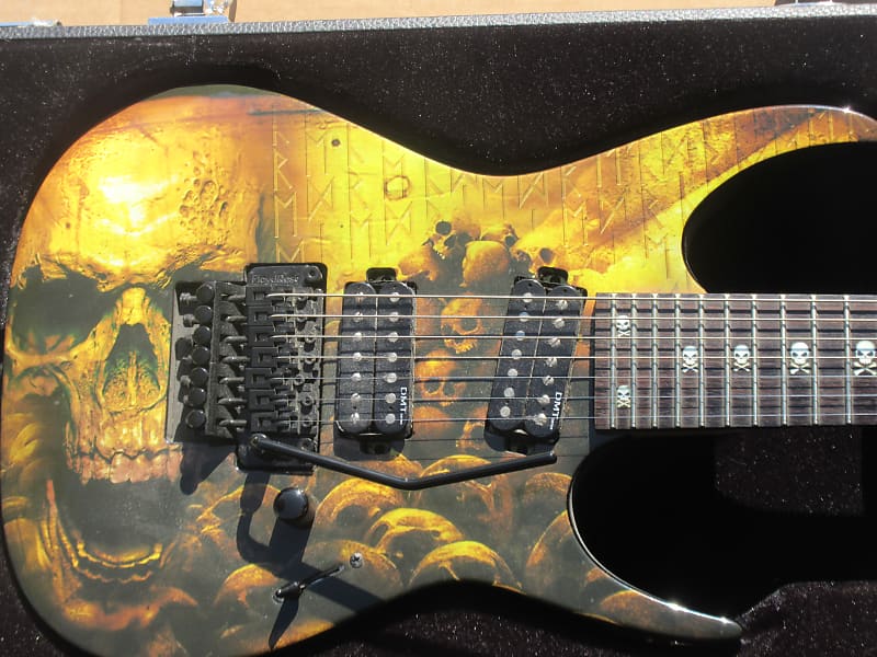 Dean RC7 Rusty Cooley Skulls 7 String Guitar With Case Skullz | Reverb