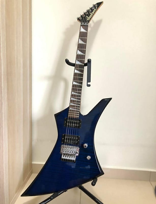 Jackson Kelly 1997 Flame Maple Blue | Reverb