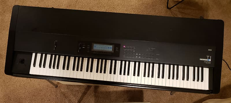 Korg T1 Workstation in excellent condition w/stand and flight | Reverb
