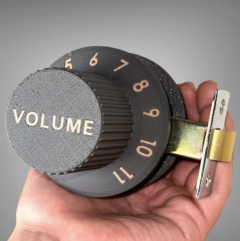 *RARE* Guitar Volume Door Knob Deluxe set. Ebony & Bamboo | Reverb