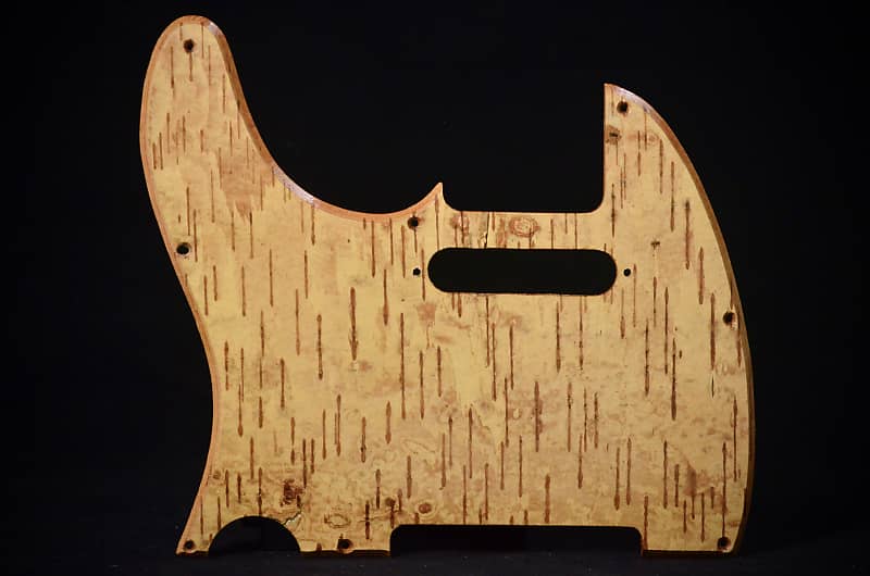 Fender Telecaster Pickguard - Left Handed Birch Bark and Fir | Reverb