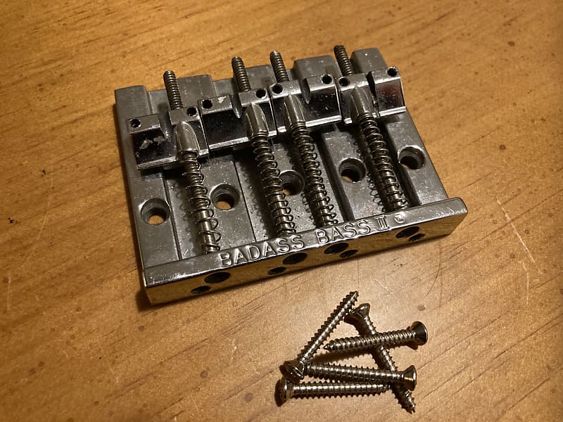 Leo Quan Badass II Bass Bridge 1980s - Chrome | Reverb